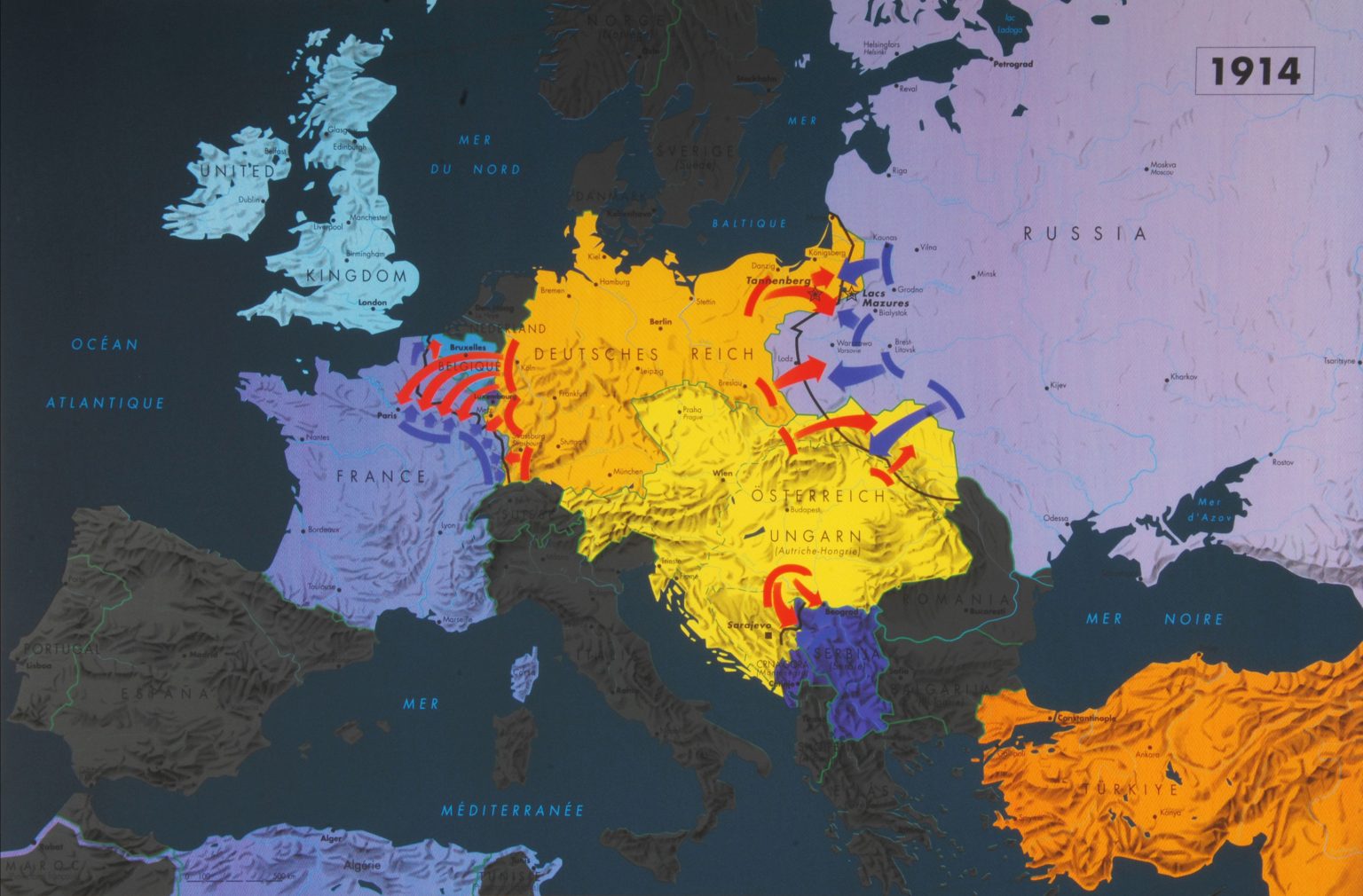 Cartographie des lignes de front - Historial de la Grande Guerre