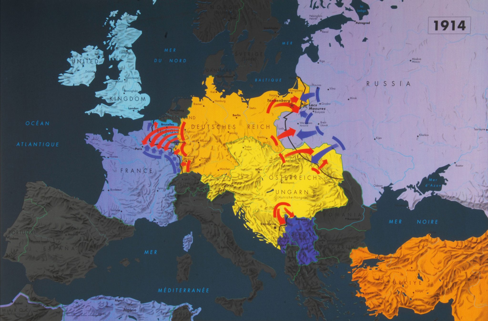 De frontlinies in kaart - Historial de la Grande Guerre