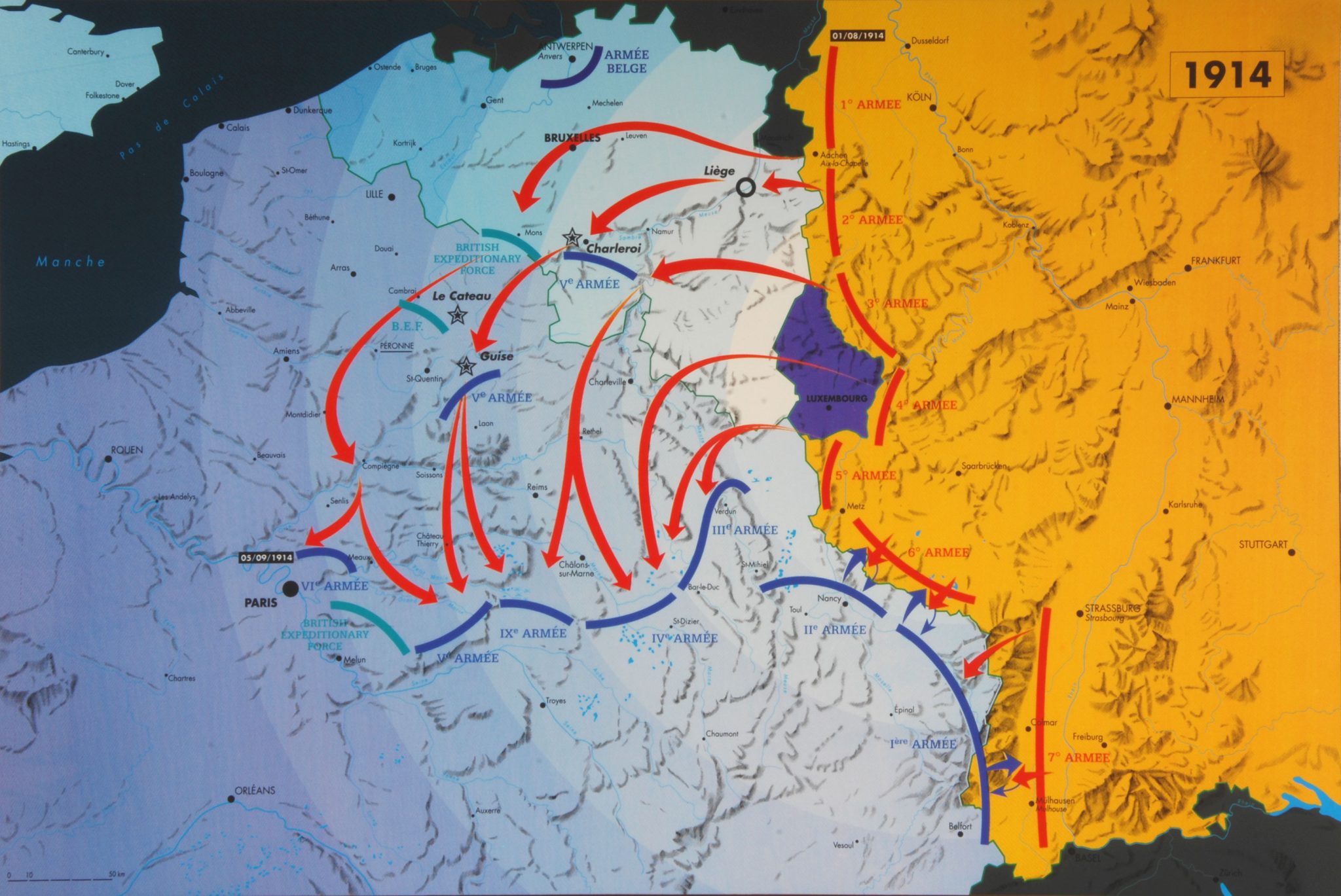 Cartography of the front lines - Historial de la Grande Guerre