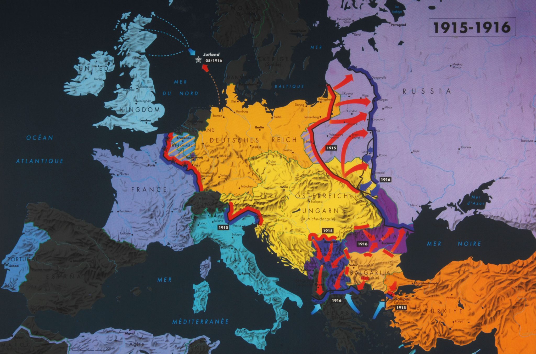 De frontlinies in kaart - Historial de la Grande Guerre