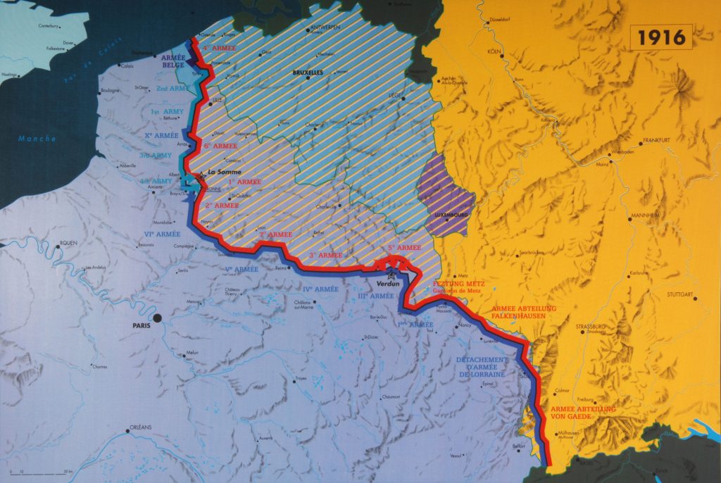Cartographie des lignes de front - Historial de la Grande Guerre