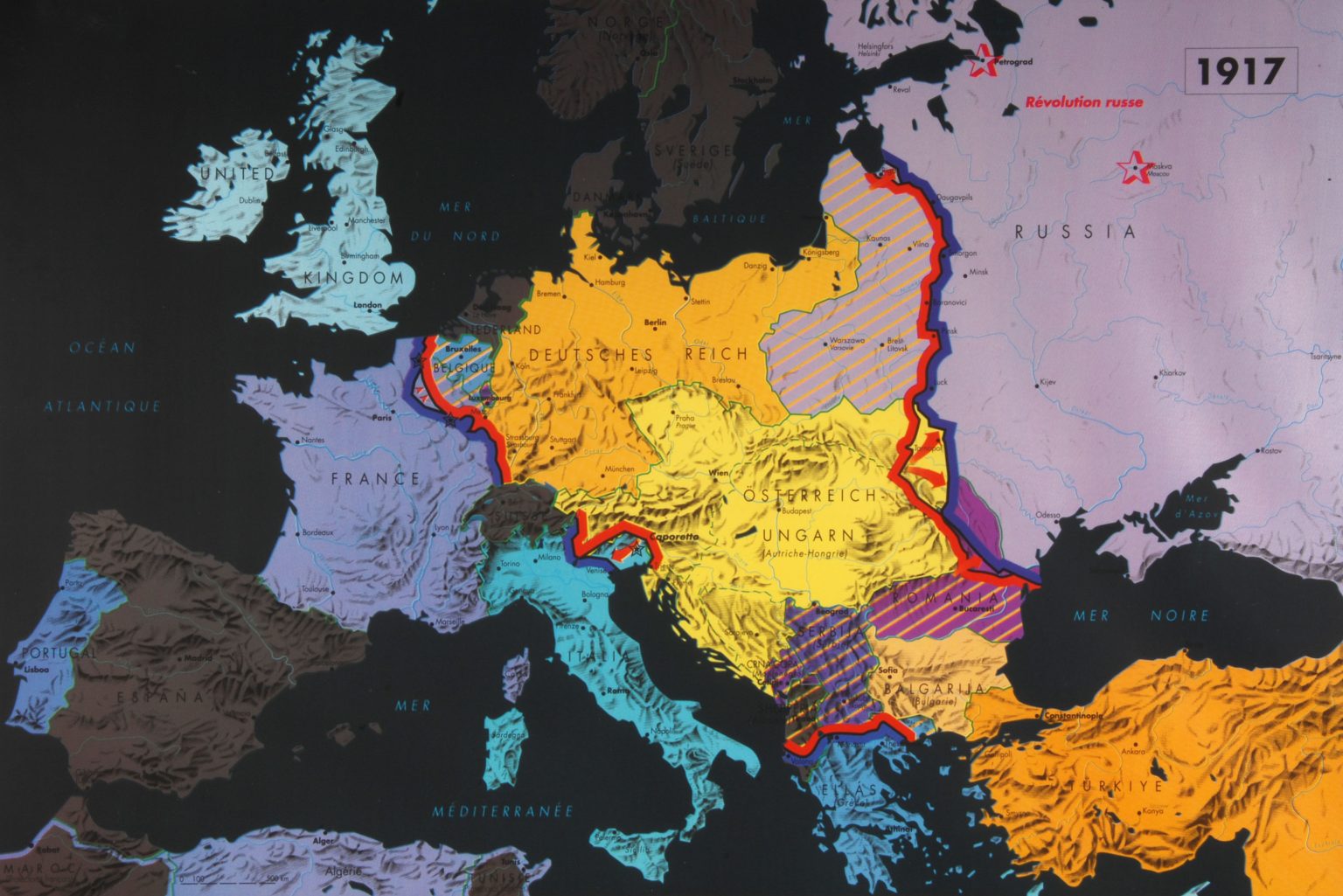 Cartographie des lignes de front - Historial de la Grande Guerre